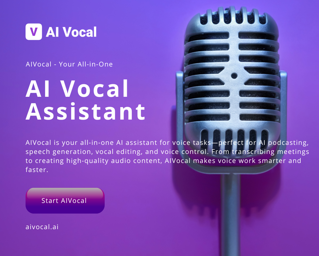 AIVocal - Generador de voz AI | Clonación de voz | Audiolibro en línea gratis